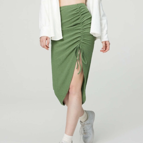 Cider | Skirts | Cider Texture Midi Drawstring Skirt | Poshmark